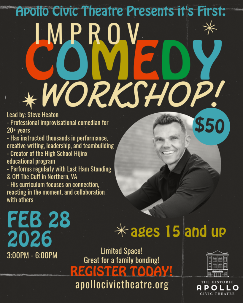 Improv Comedy Workshop Registration - Apollo Civic Theatre